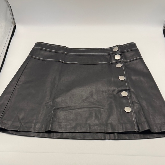 Zara | Skirts | Zara Trf Collection Black Snap Mini Skirt Medium | Poshmark